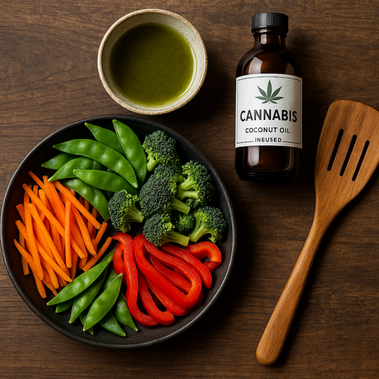 Cannabis-Infused Coconut Oil Benefits in Veggie Stir Fry