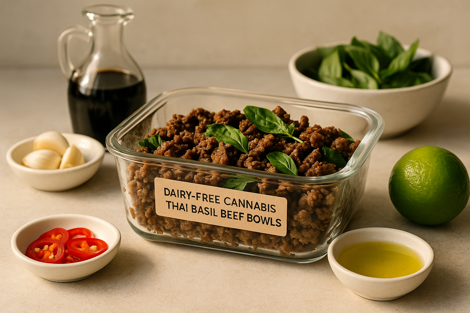 Dairy Free Cannabis Thai Basil Beef Bowls Recipe